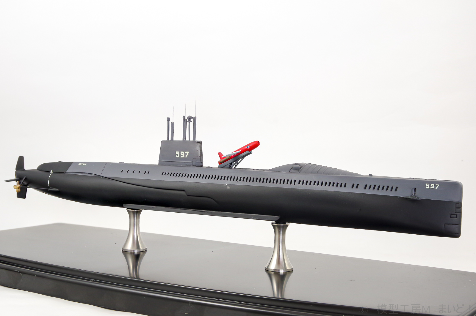 ピットロード 1/350 アメリカ海軍原子力潜水艦「ハリバット」PITROAD USS Halibut 完成品 - 模型工房M