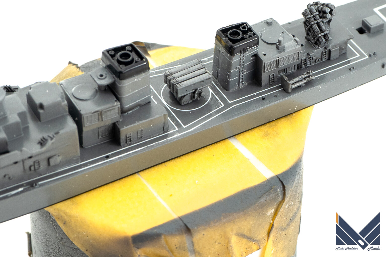 ハセガワ 1/700 海上自衛隊護衛艦 あぶくま 製作4 細部パーツ取付1 JMSDF ABUKUMA HASEGAWA | 模型工房M