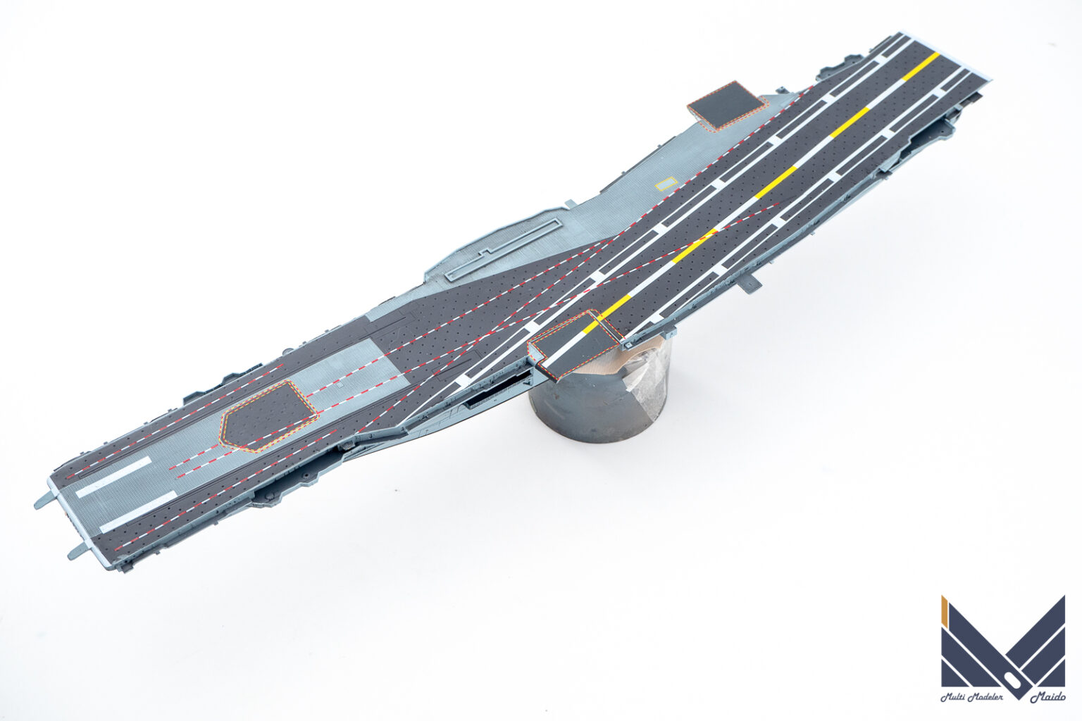 トランペッター 1/700 CVS-11 イントレピッド 製作3 デカール貼りと主要部組立 USS Intrepid Trumpeter - 模型工房M